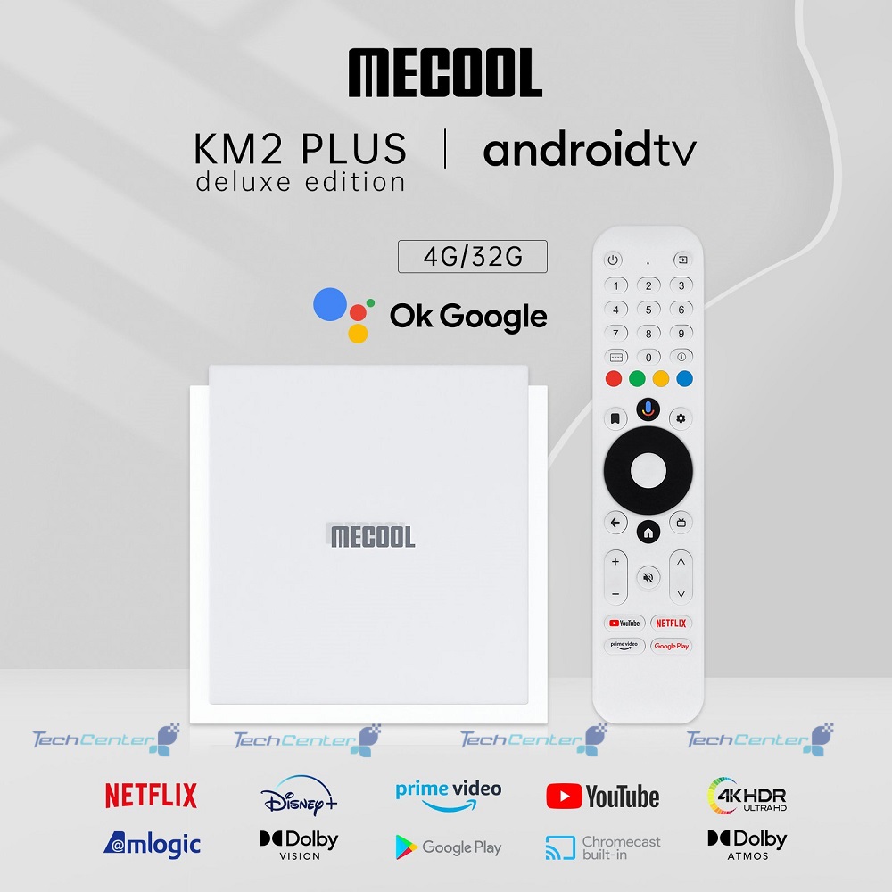 Mecool KM2 Plus Deluxe Ram 4/32 Chính Chủ Google, Netflix Cấp Bản Quyền